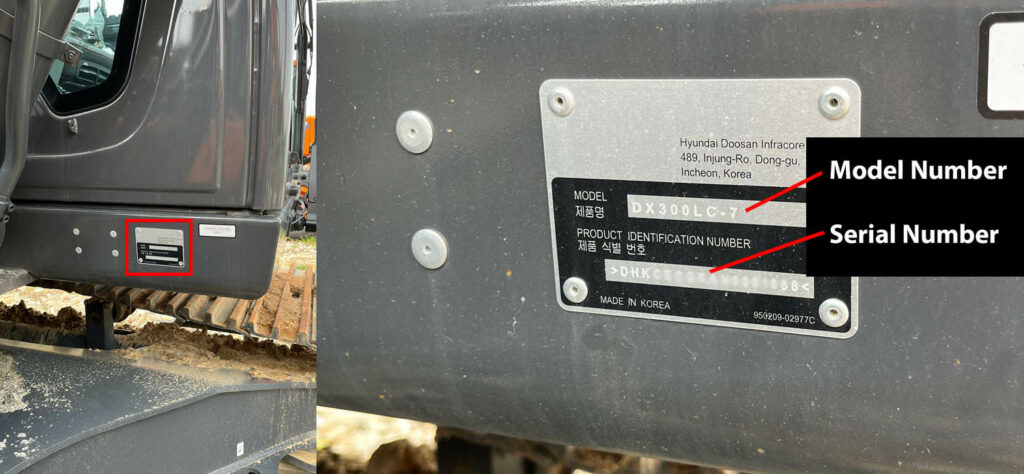 Where to find the equipment identification number tags on your ...